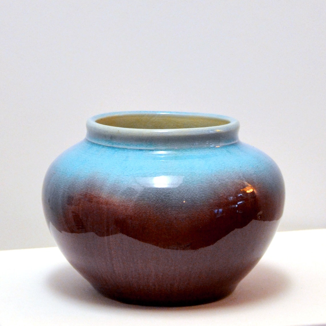 Pisgah Forest Pottery Vase Collectible Vintage Hand Thrown Ombré Glazed ...