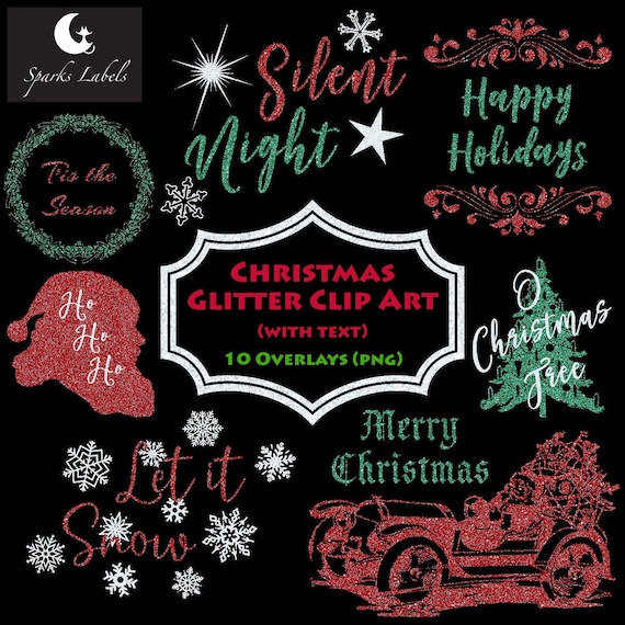 Merry Christmas Clip Art Words