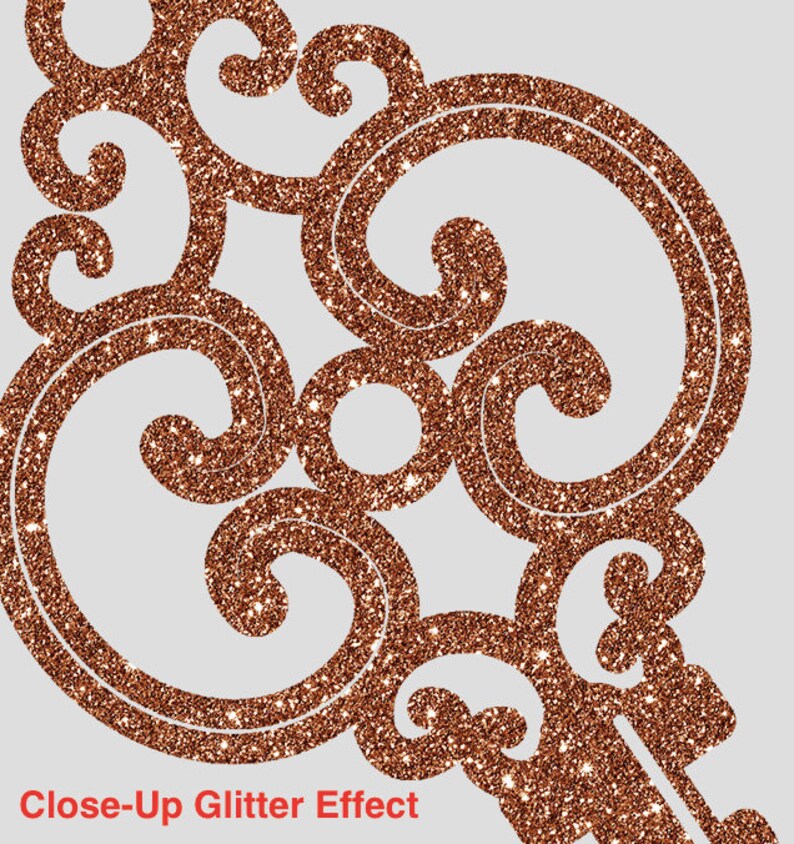 Glitter Keys Clip Art, 12 Elements, Vintage Keys, Digital Overlays ...