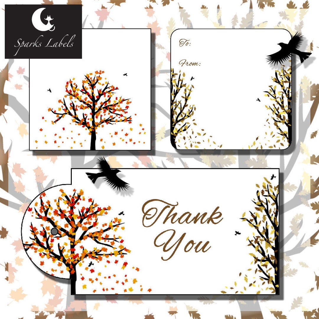Autumn All Occassion Gift Tags - Digital Download - Customizable ...