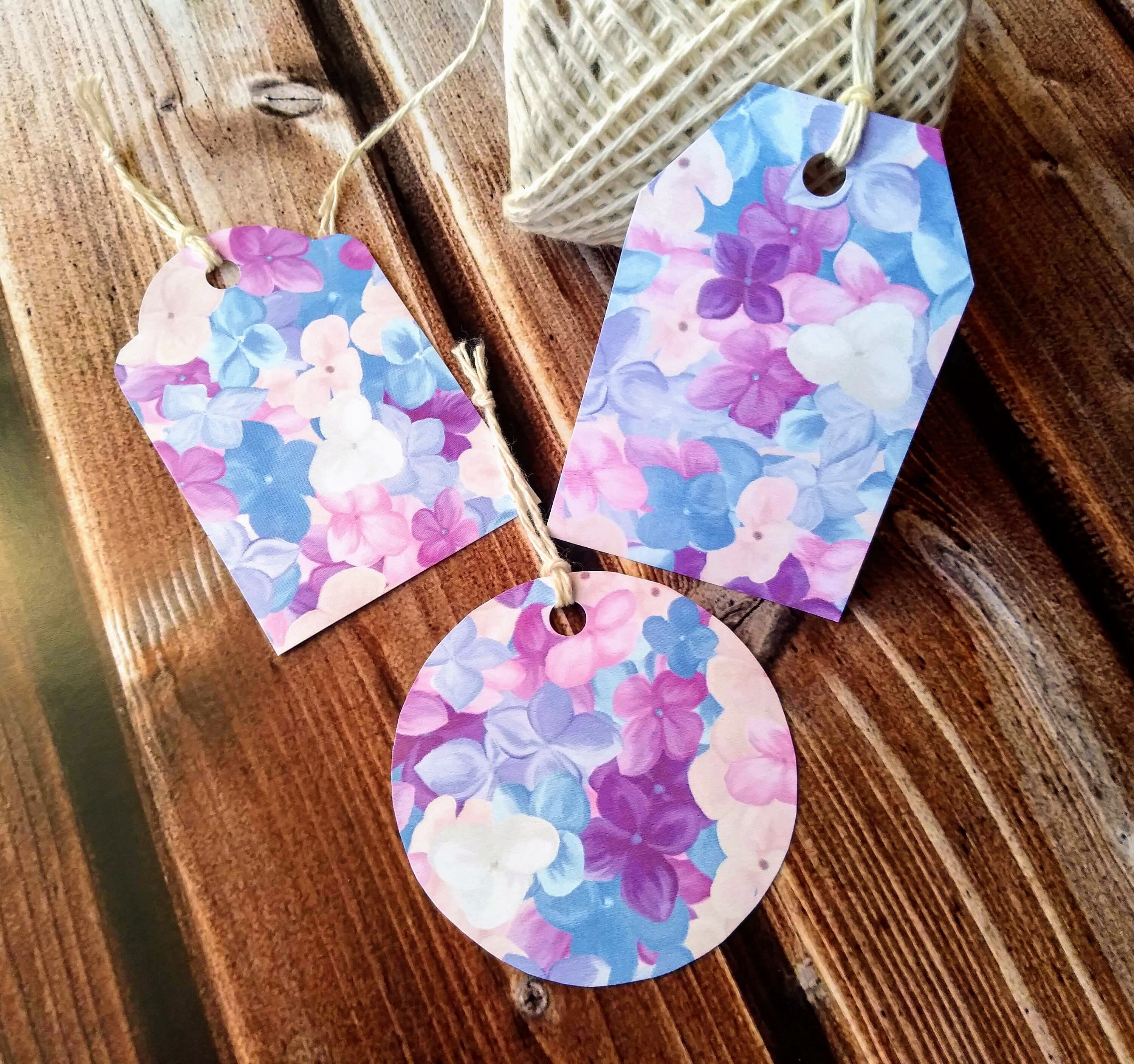 Editable Hydrangea Gift Tags, Any Occasion Labels, Digital/instant ...