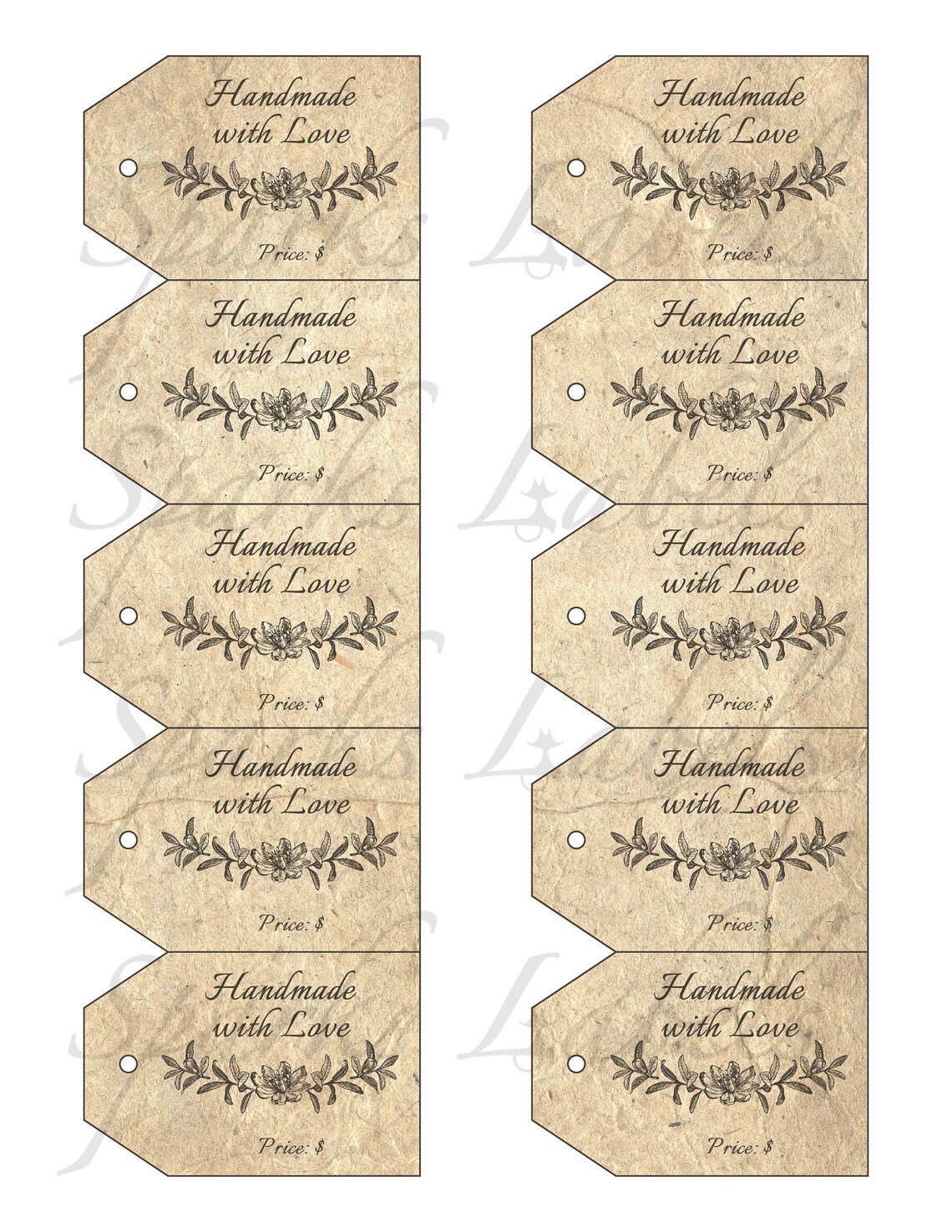 Printable Vintage Price Tags, Digital/instant Download, Labels ...