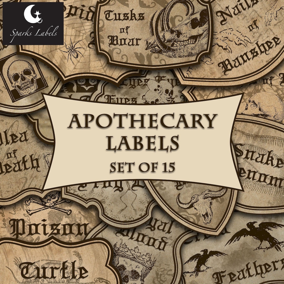 Apothecary Halloween Jar Labels, Printable, Digital Download, Junk ...
