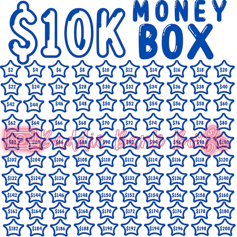 10K Money Savings Box Template Editable Canva Smash Box Design ...