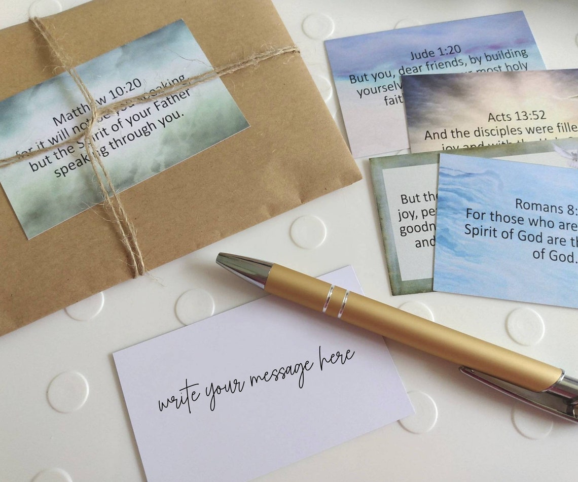 150 Printable Assorted Bible Verse Cards Holy Spirit God Christian ...