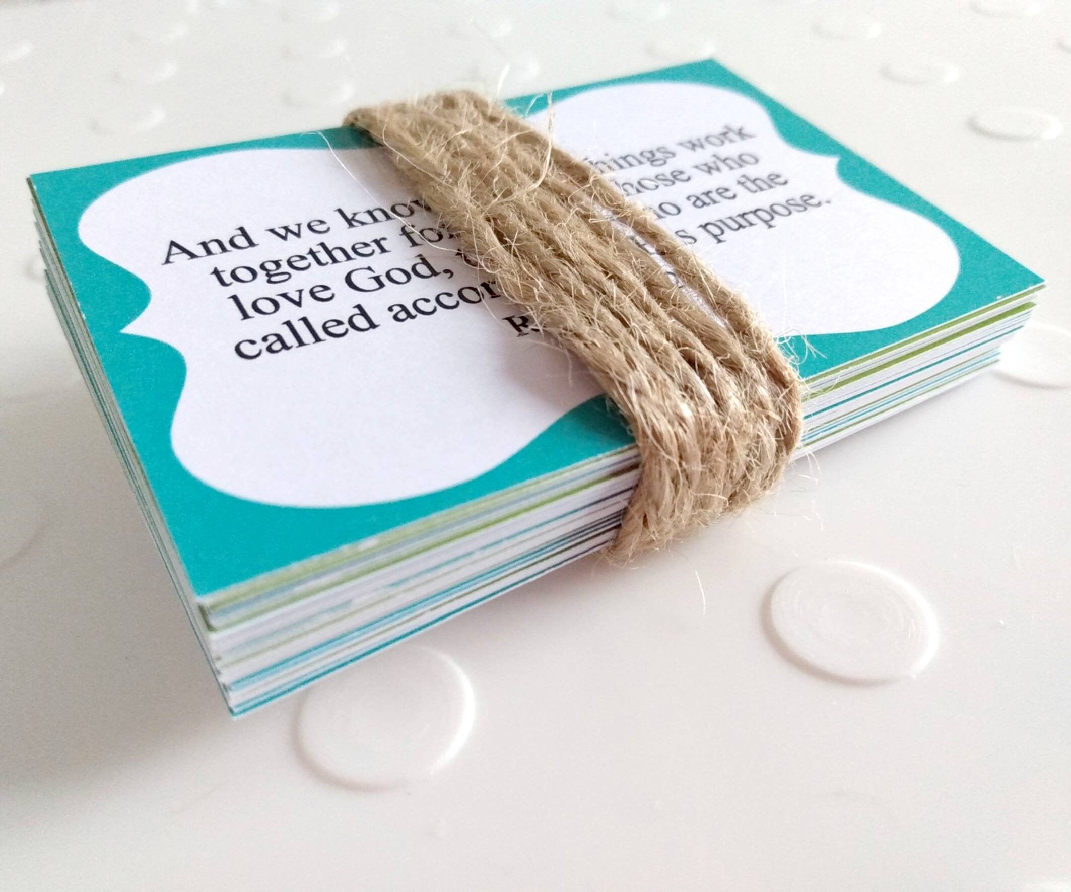 40 Printable Encouraging Christian Scripture Verse Cards, Memorizing ...