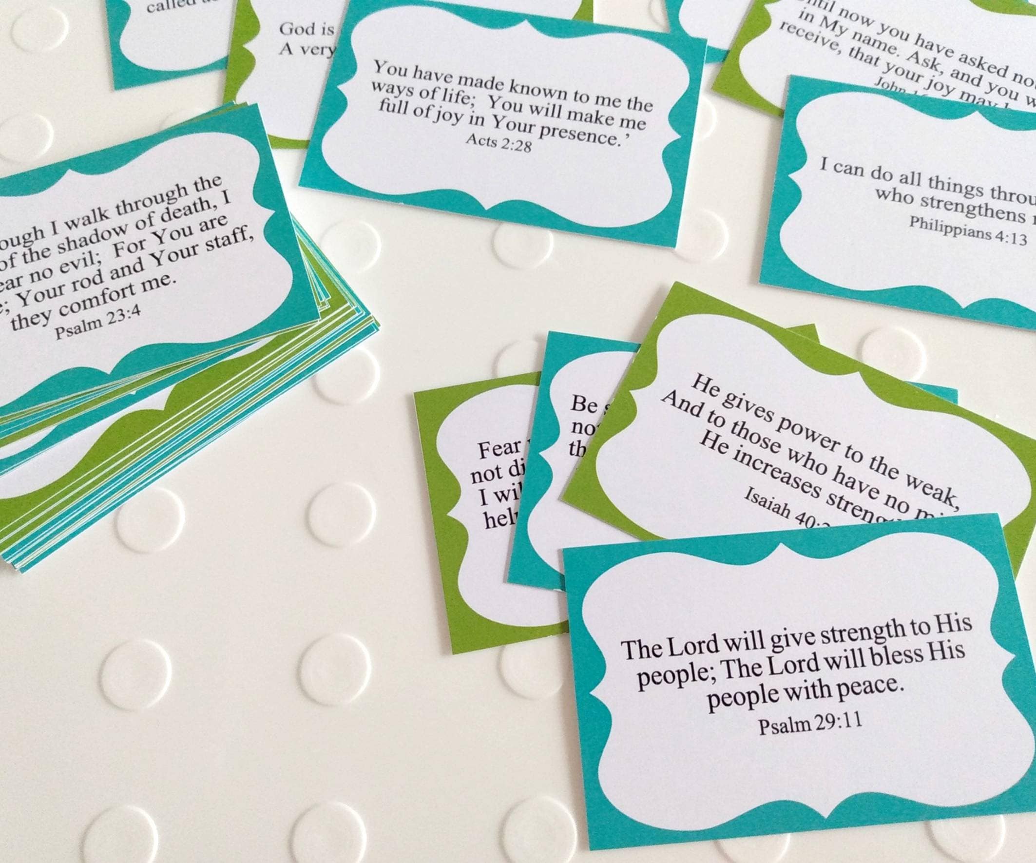 40 Printable Encouraging Christian Scripture Verse Cards, Memorizing ...