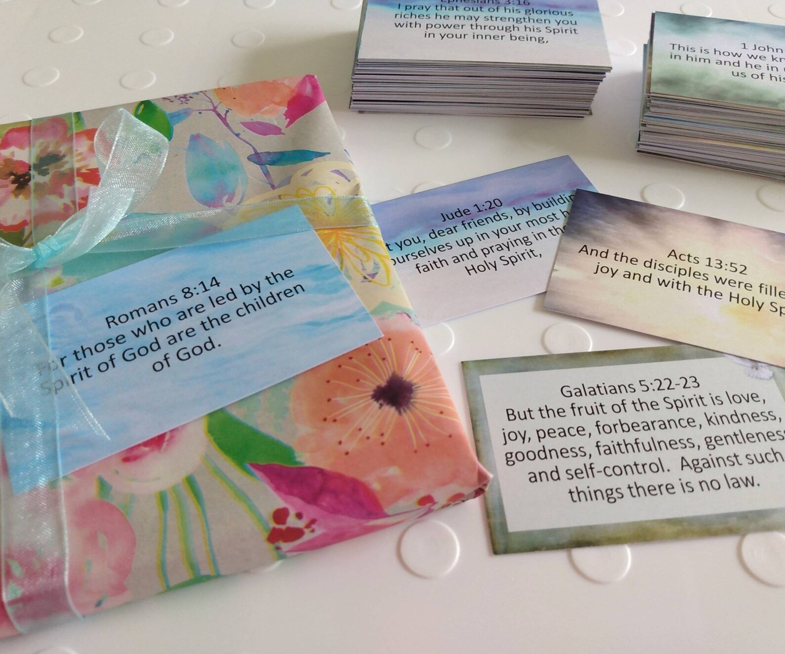 150 Printable Assorted Bible Verse Cards Holy Spirit God Christian ...