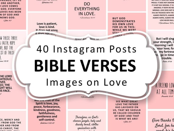40 INSTAGRAM POSTS Bible Verses on LOVE Christian Lifestyle - Etsy