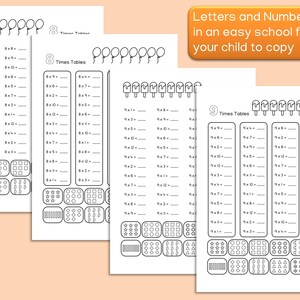 Times Tables Printable Worksheets X8 up to X12, Kids Learning Home ...