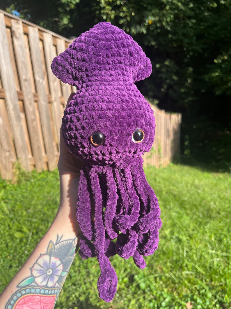 Squid Plushie Amigurumi Stuffed Animal - Etsy