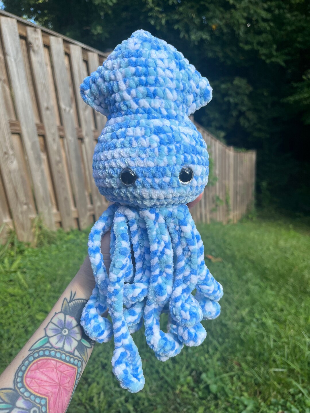 Squid Plushie Amigurumi Stuffed Animal - Etsy