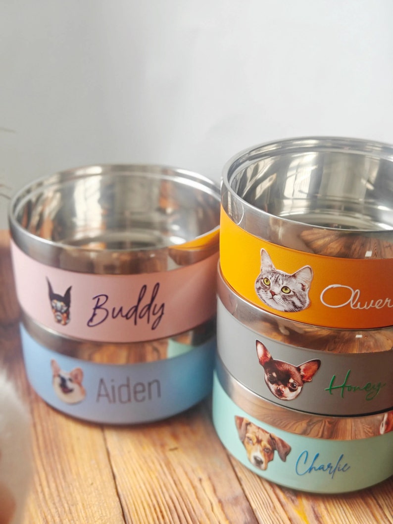 Personalized Dog Bowl Custom Dog Feeder Bowls Insulated,stainless Steel ...