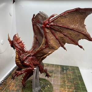 Painted Adult Red Dragon Miniature - Tabletop RPG, Dungeons and Dragons ...