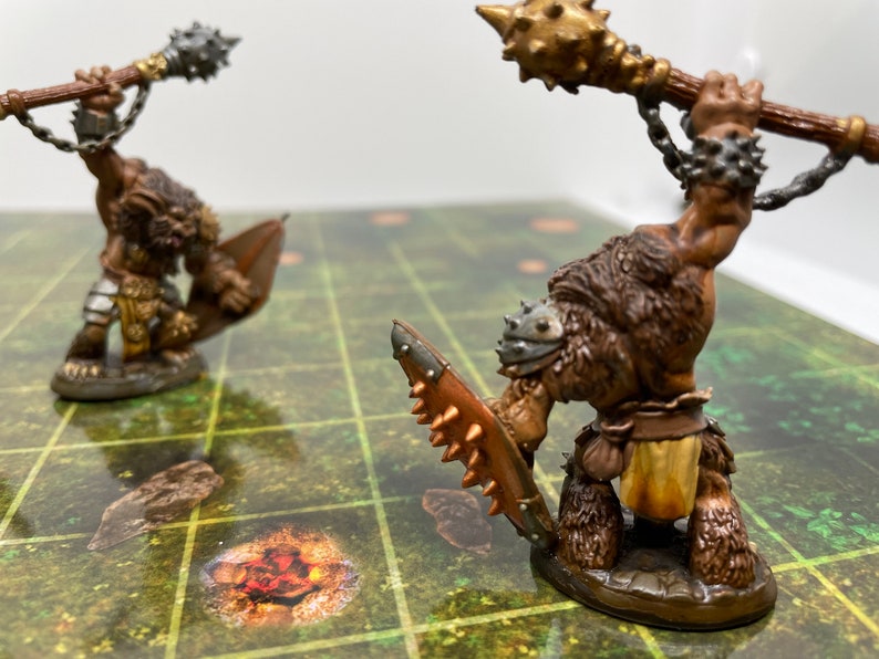Painted Bugbear Chieftain Miniatures Tabletop RPG Dungeons - Etsy