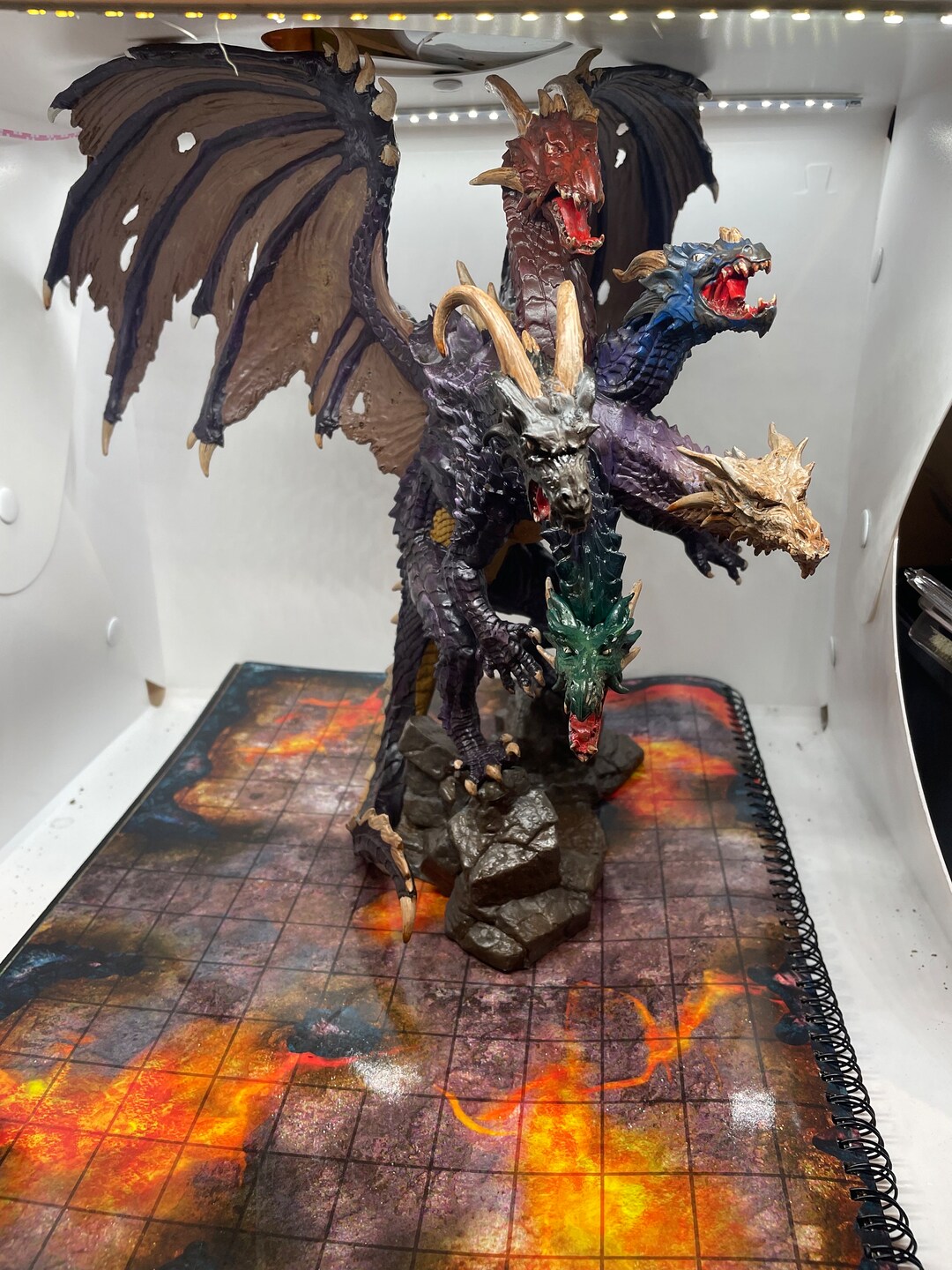 Painted Tiamat Five Headed Dragon Maal Drakar Dragon Tyrant Miniature ...