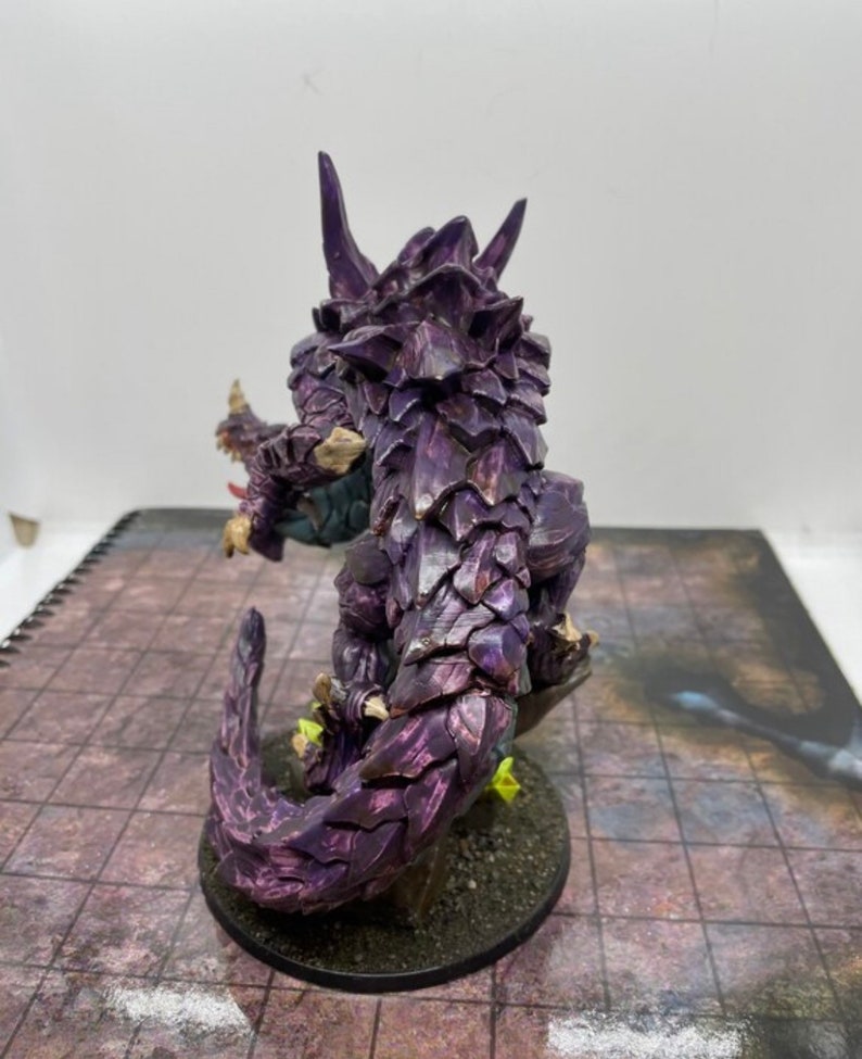 Painted 3D Printed Delani Depths Dragon Miniature red - Etsy