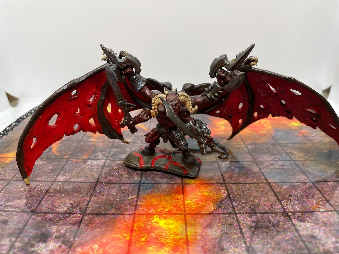 Painted Demon Miniature - Tabletop RPG, Dungeons and Dragons, D&D ...