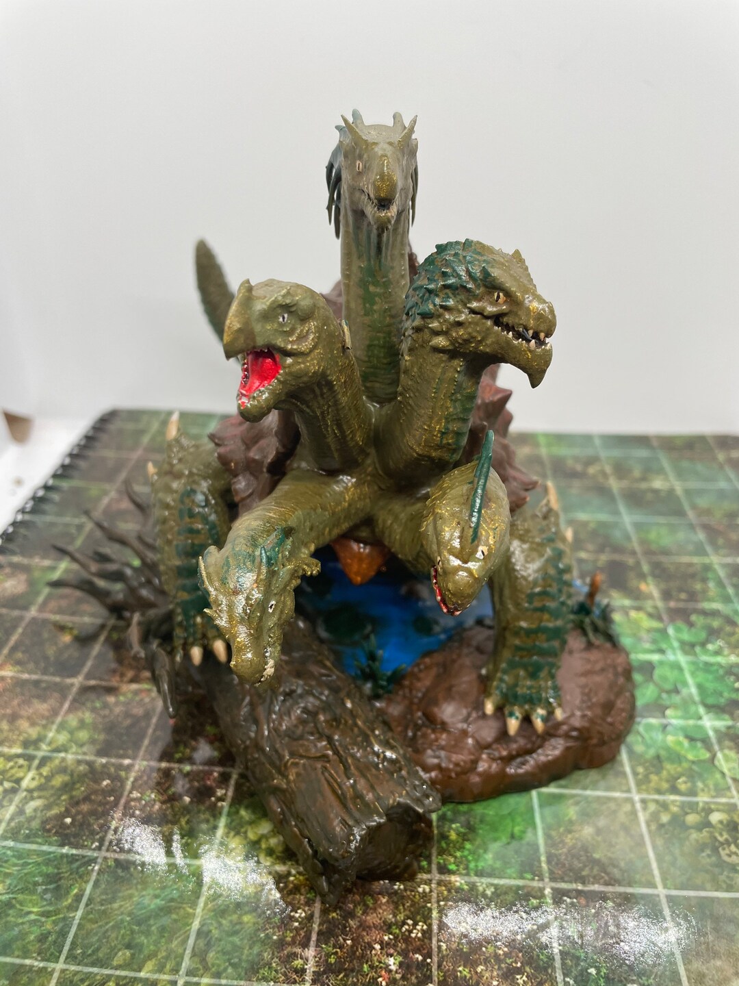 Painted 3D Printed Turtle Hydra Miniature Tabletop RPG, Dungeons and ...