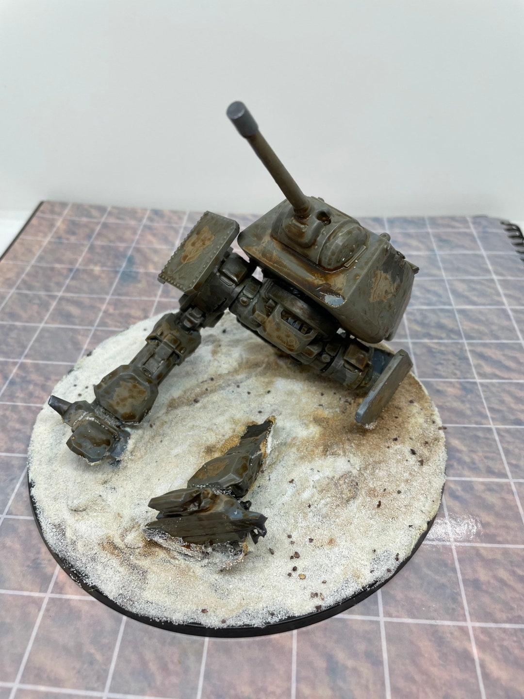 Painted 3D Printed Ruined KV1 Russian Heavy Tank Mech - Tabletop RPG ...