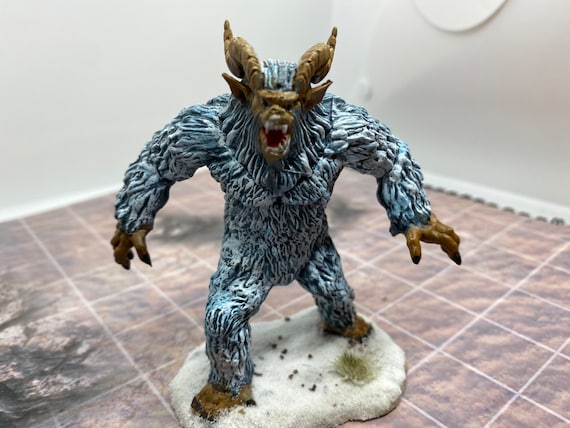 Painted Abominable Yeti Miniatures Tabletop RPG Dungeons - Etsy
