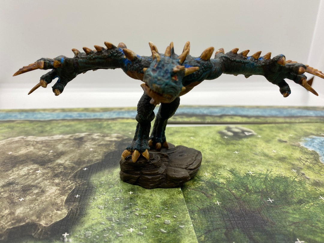 Painted Blue Slaad Chaos Toad Demon - Tabletop RPG, Dungeons and ...