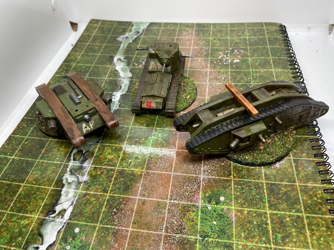 Painted 3D Printed WW1 British Tank - Tabletop RPG, Dungeons and ...