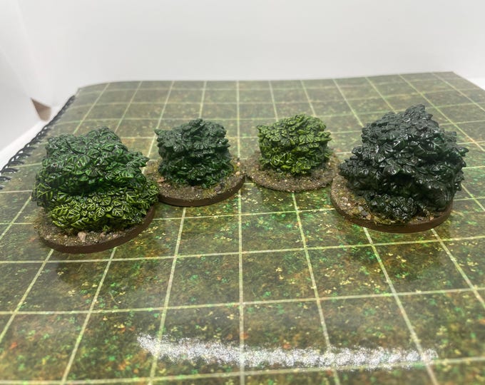 Painted 3D Printed Bushes Miniature Scatter Terrain - Tabletop RPG ...