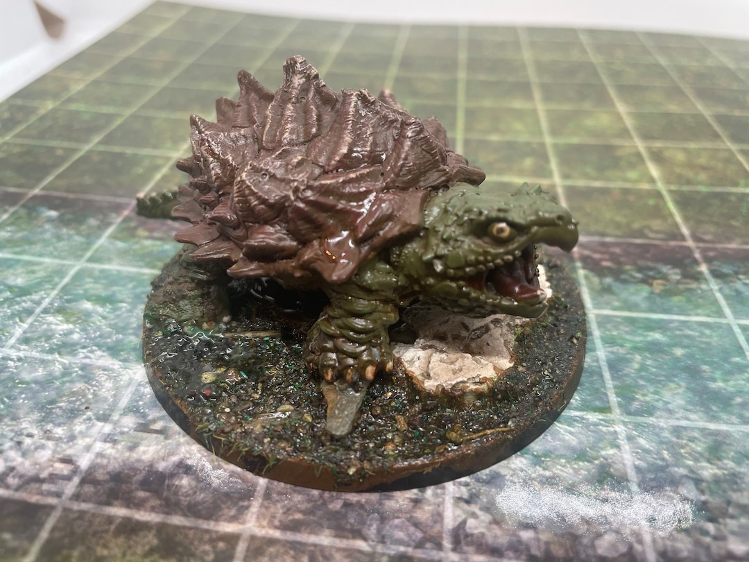 Painted Giant Snapping Turtle Miniature - Tabletop RPG, Dungeons and ...