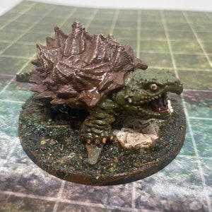 Painted Giant Snapping Turtle Miniature Tabletop RPG, Dungeons and ...
