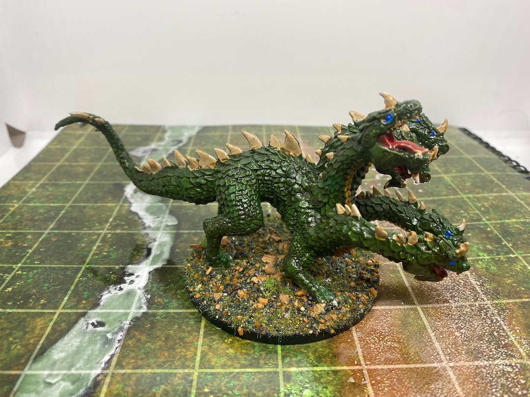 Painted Hydra Miniature - Tabletop RPG, Dungeons and Dragons, D&D ...