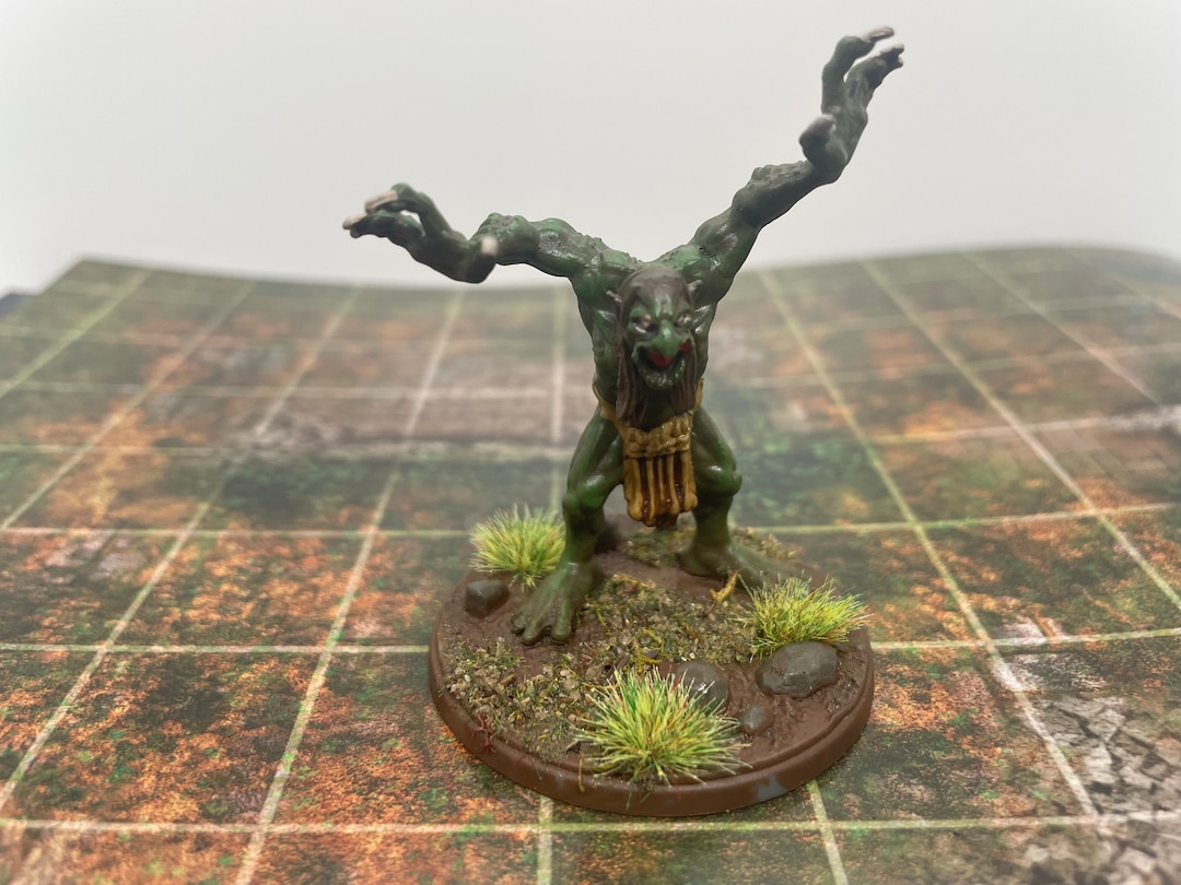 Painted Troll Miniature - Tabletop RPG, Dungeons and Dragons, D&D ...