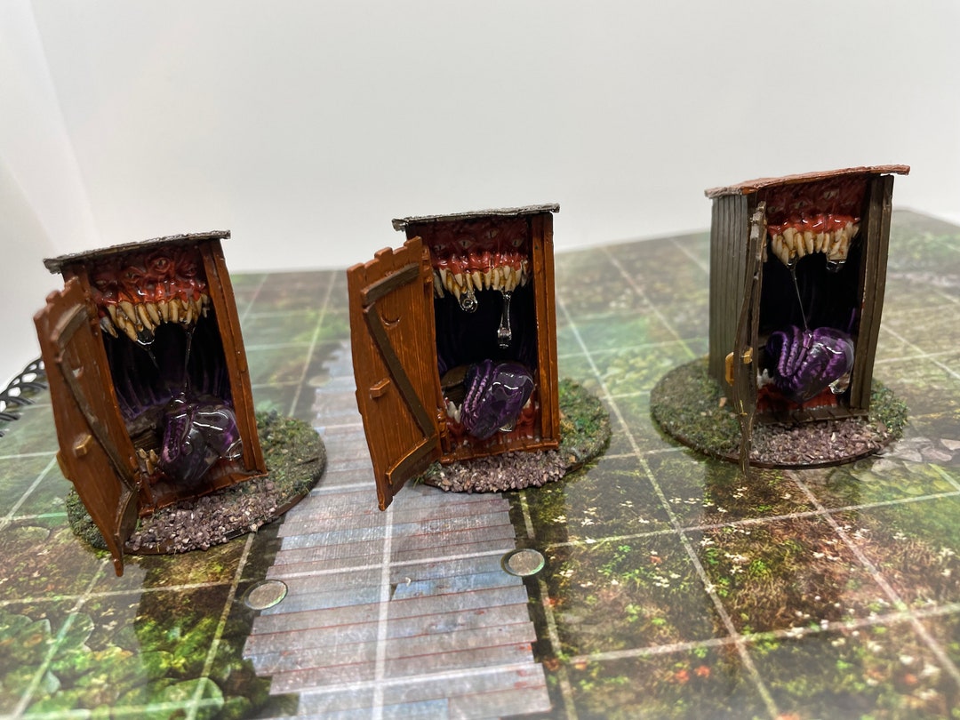 Painted Giant Mimic Outhouse Tabletop RPG, Dungeons and Dragons, D&D ...