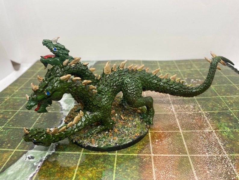 Painted Hydra Miniature - Tabletop RPG, Dungeons and Dragons, D&D ...