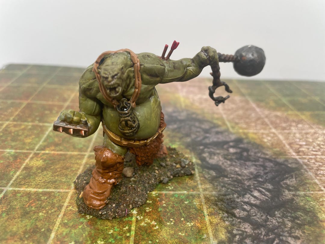 Painted Ogre Miniature - Tabletop RPG, Dungeons and Dragons, D&D ...