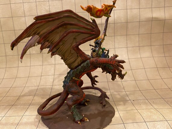 Painted Dragon Rider Mount Miniature Tabletop RPG | Etsy