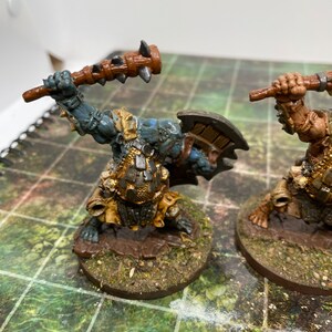 Painted Ogre Chieftain Miniatures Tabletop RPG, Dungeons and Dragons, D ...