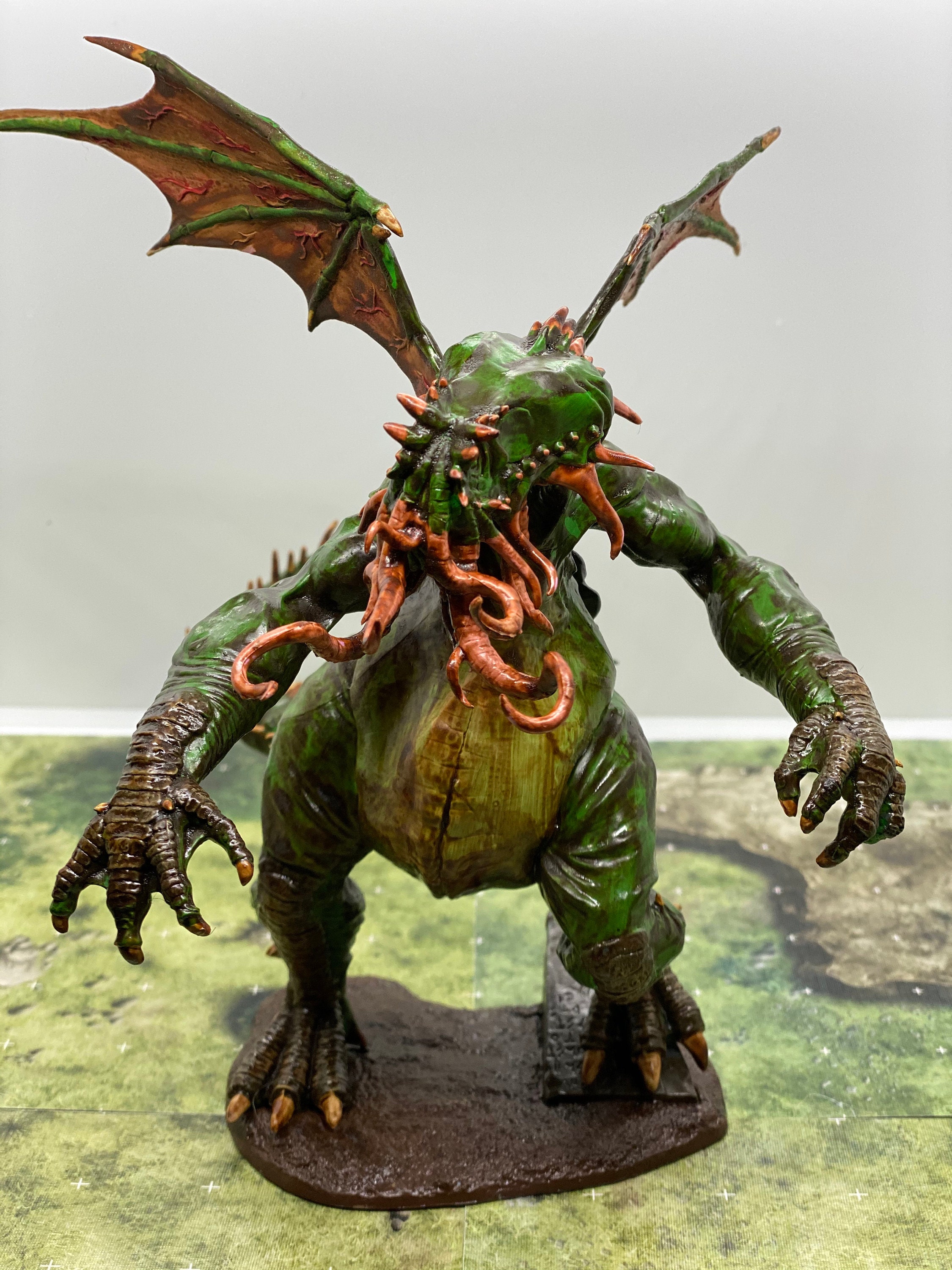 Painted Cthulhu Miniature Tabletop RPG Dungeons and | Etsy