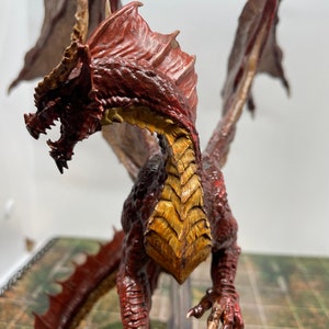 Painted Adult Red Dragon Miniature - Tabletop RPG, Dungeons and Dragons ...