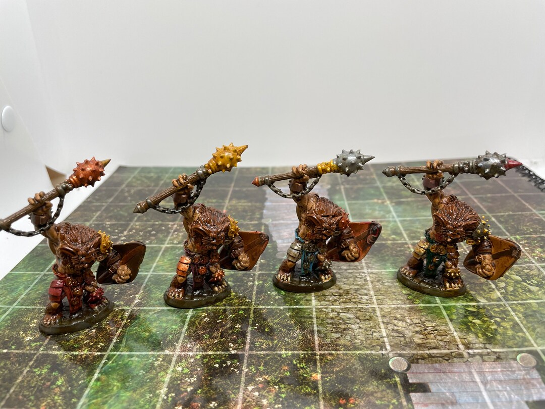 Painted Bugbear Chieftain Miniatures Tabletop RPG, Dungeons and Dragons ...