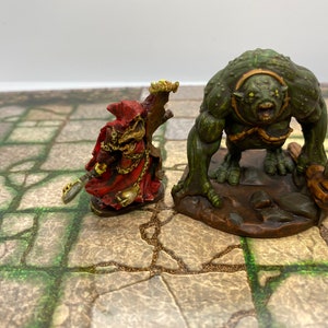 3D Printed Painted Cavern Troll Miniature Tabletop RPG, Dungeons and ...