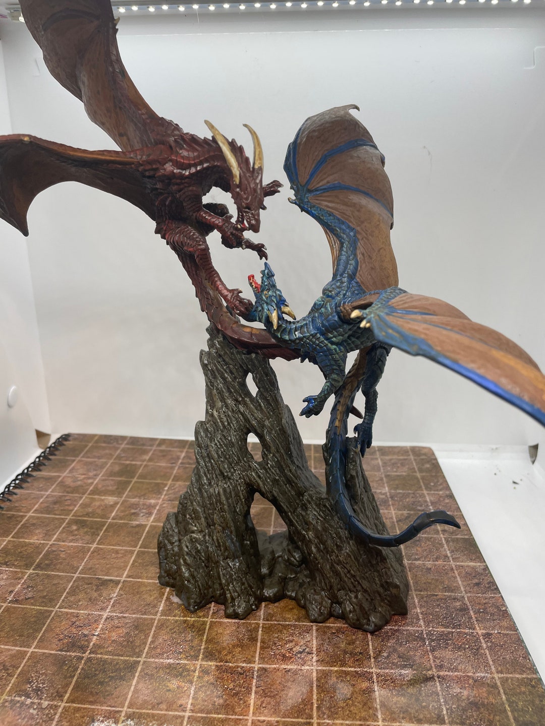 Hand-painted Fighting Dragons Miniature: Tabletop RPG Display Piece - Etsy