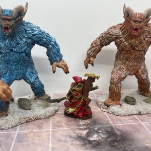 Painted Abominable Yeti Miniatures - Tabletop RPG, Dungeons and Dragons ...