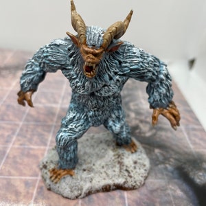 Painted Abominable Yeti Miniatures Tabletop RPG, Dungeons and Dragons ...