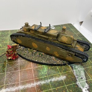 Painted 3D Printed French WW1 WW2 Char 2C Superheavy Tank Tabletop RPG ...