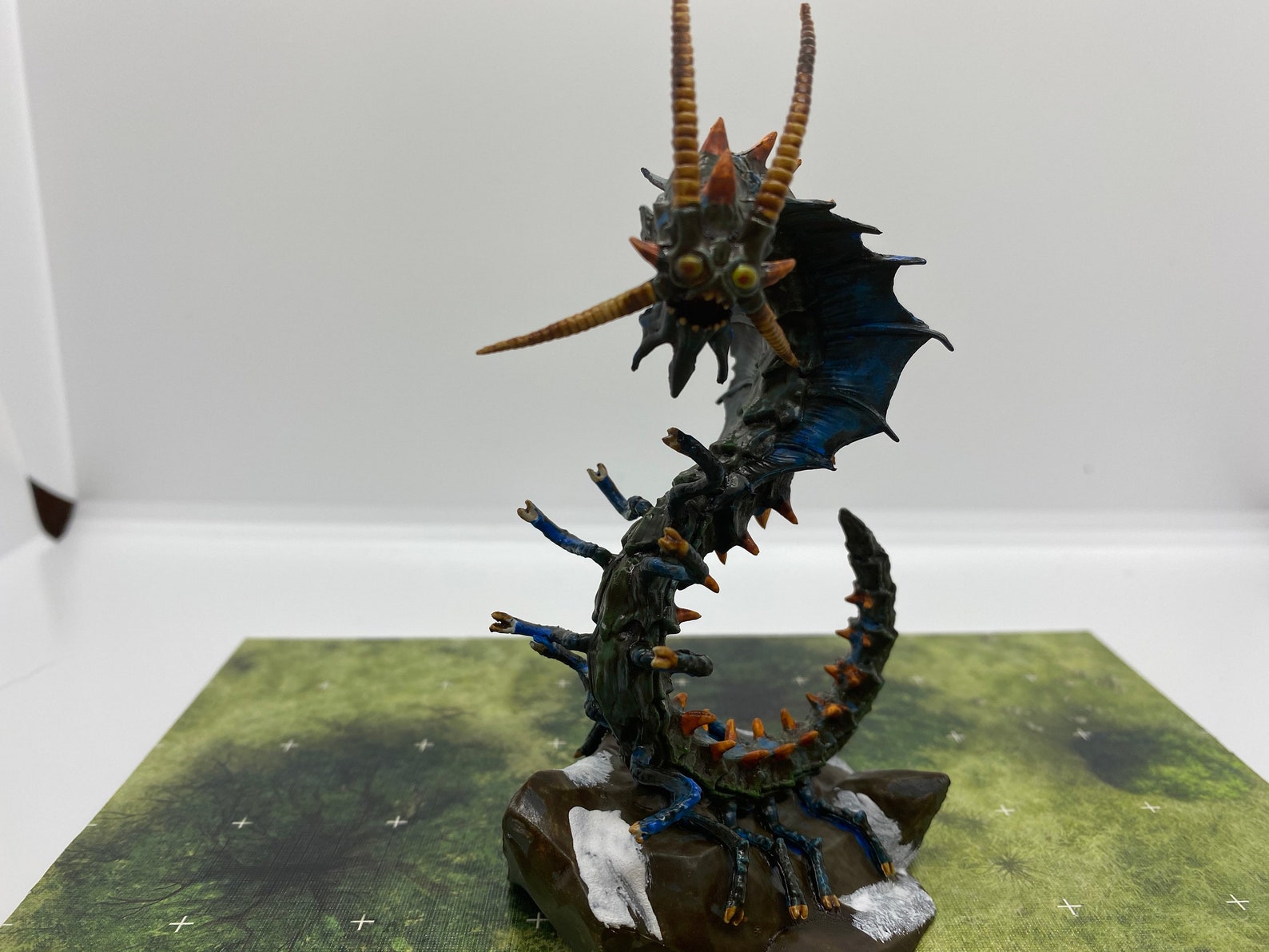 Painted Remorhaz Miniature Tabletop RPG Dungeons and | Etsy