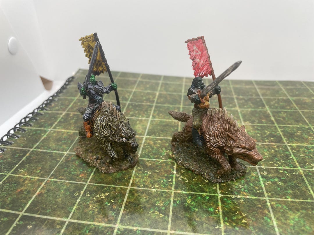 Hand-painted Orc on Dire Wolf Miniature - Pathfinder D&D RPG - Etsy