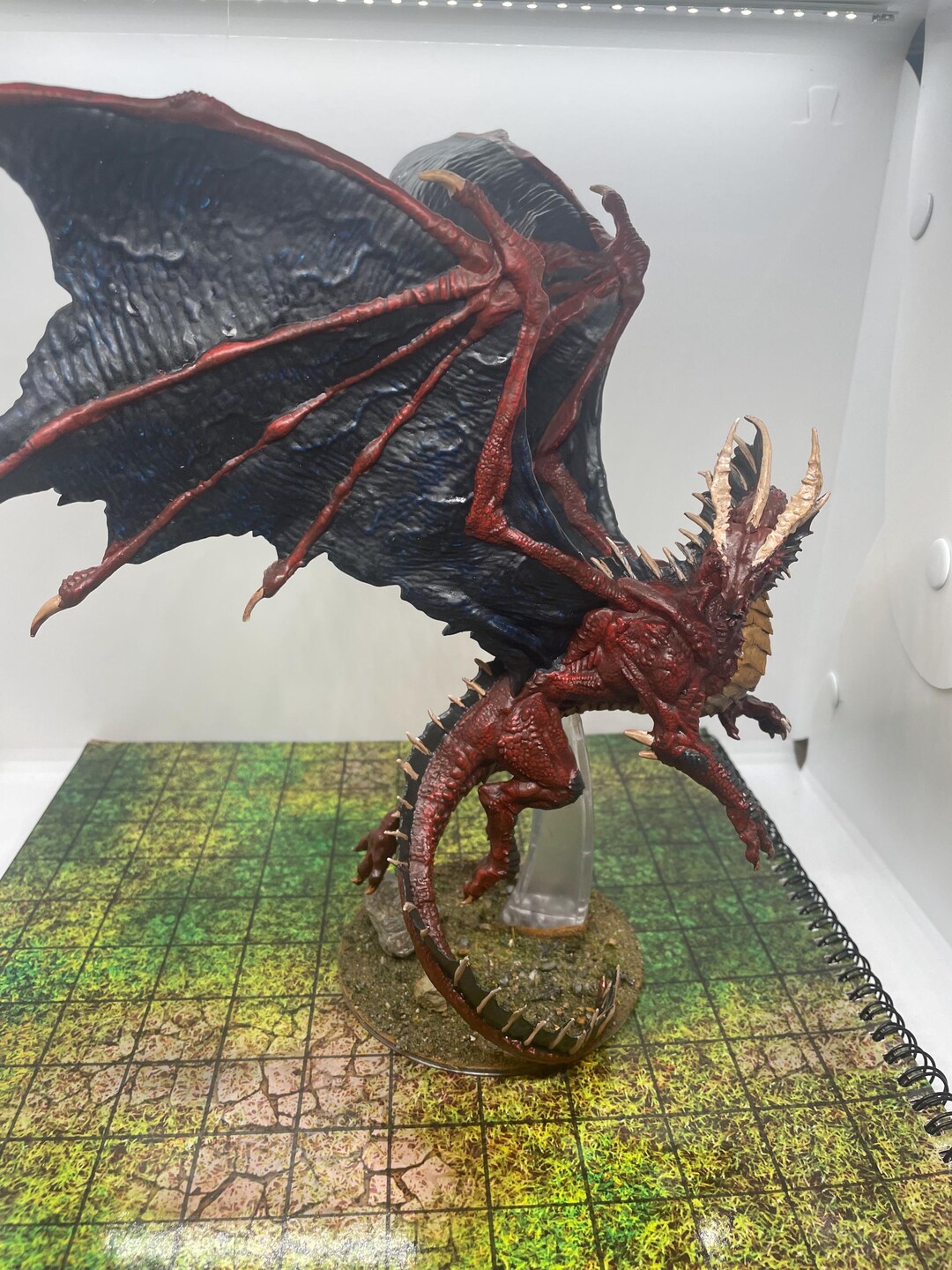 Painted Adult Red Dragon Miniature - Tabletop RPG, Dungeons and Dragons ...