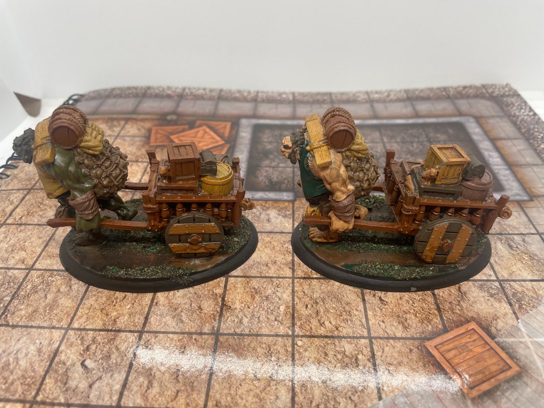 Painted Ogre Porter and Cart - Tabletop RPG, Dungeons and Dragons, D&D ...