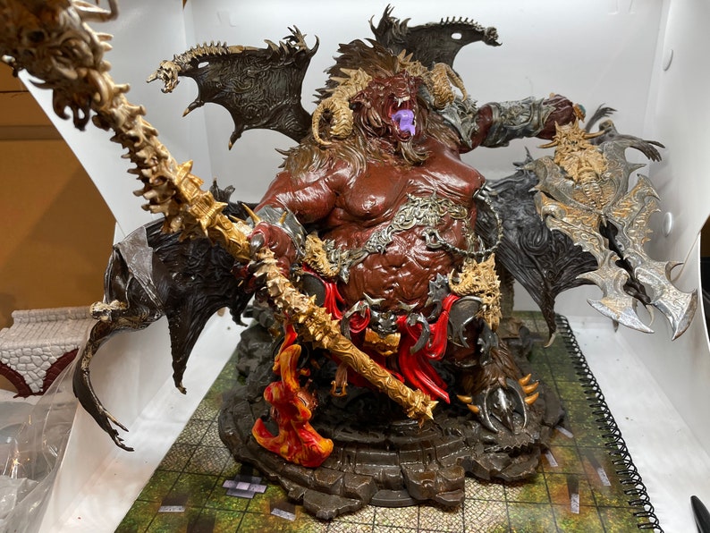 Painted 3D Printed Orcus Demon Prince of Undead Miniature - Tabletop ...